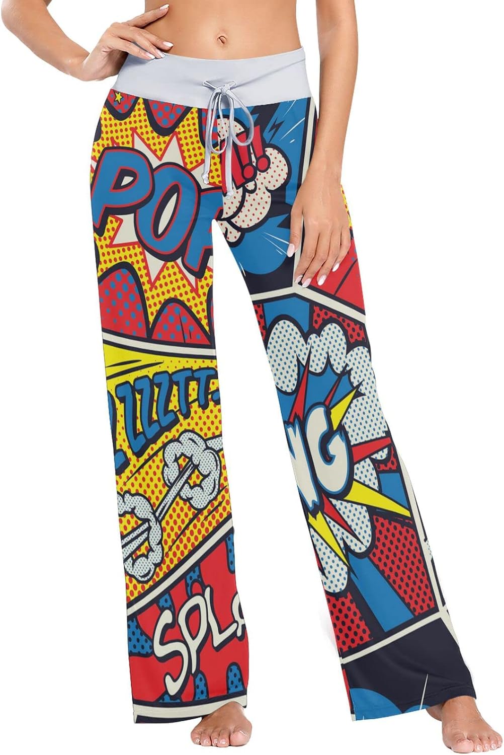 Women Pajama Pants Lounge Pants Long Stretch Comfy Sleepwear Retro Pop ...