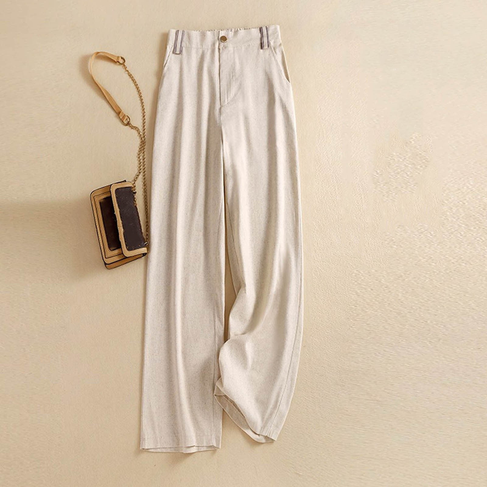 Women Pants Casual Pants for Women Beige Work Pants Women Comfy Fit ...