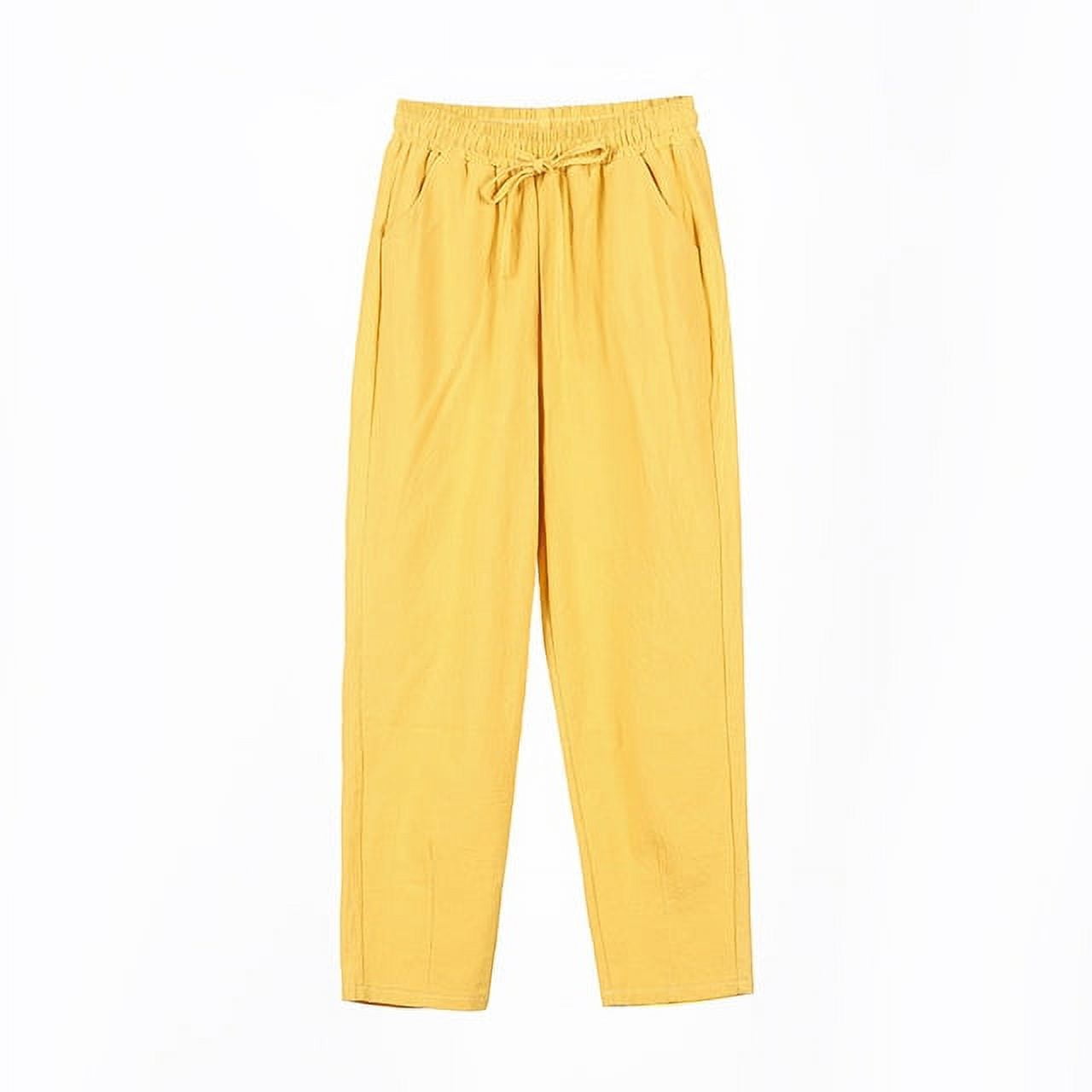 Women Pants Spring Autumn Ankle Length Casual Straight Pencil Solid