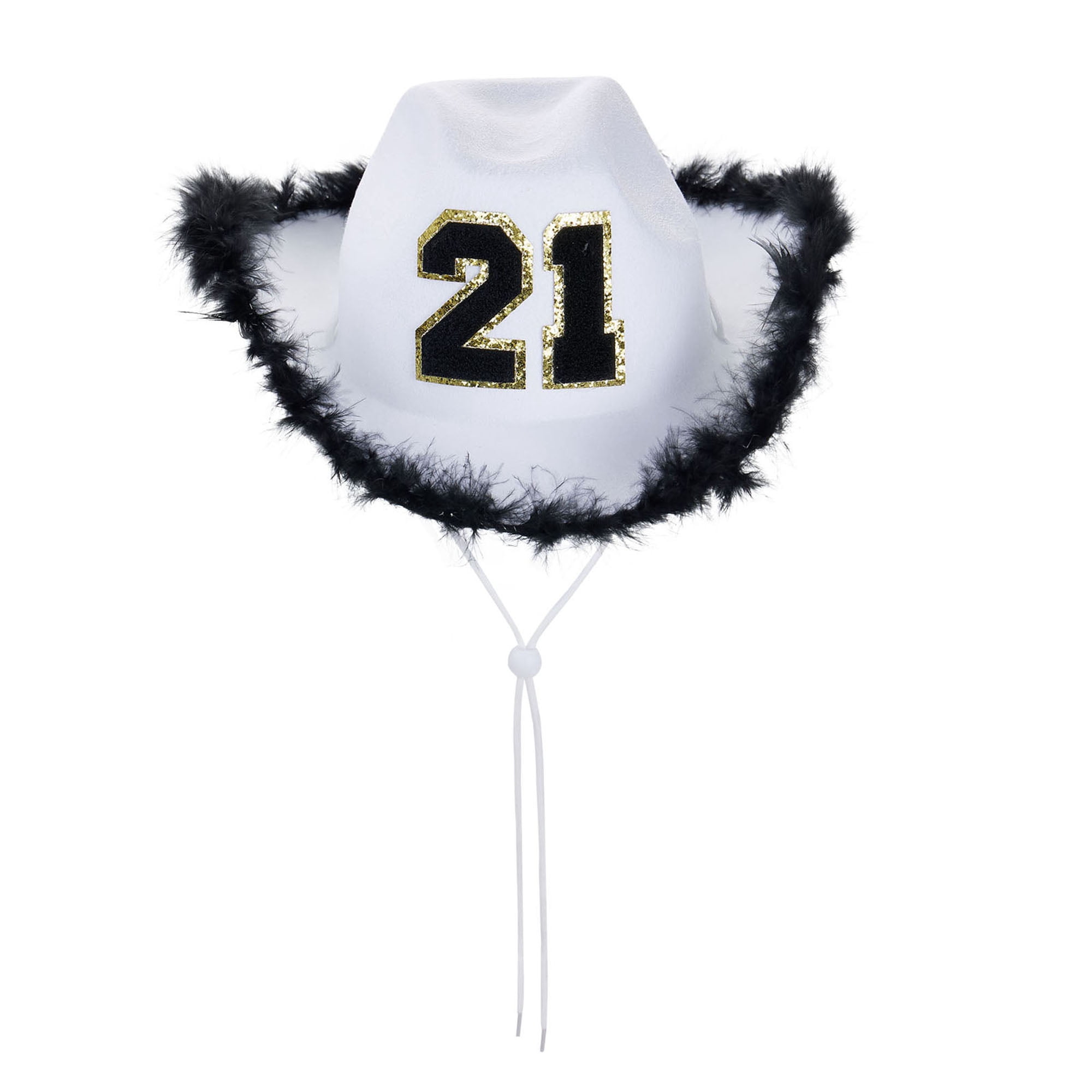 Women Party Cowboy Hat Letter Plush Trim Wide Brim Hat for Carnival ...