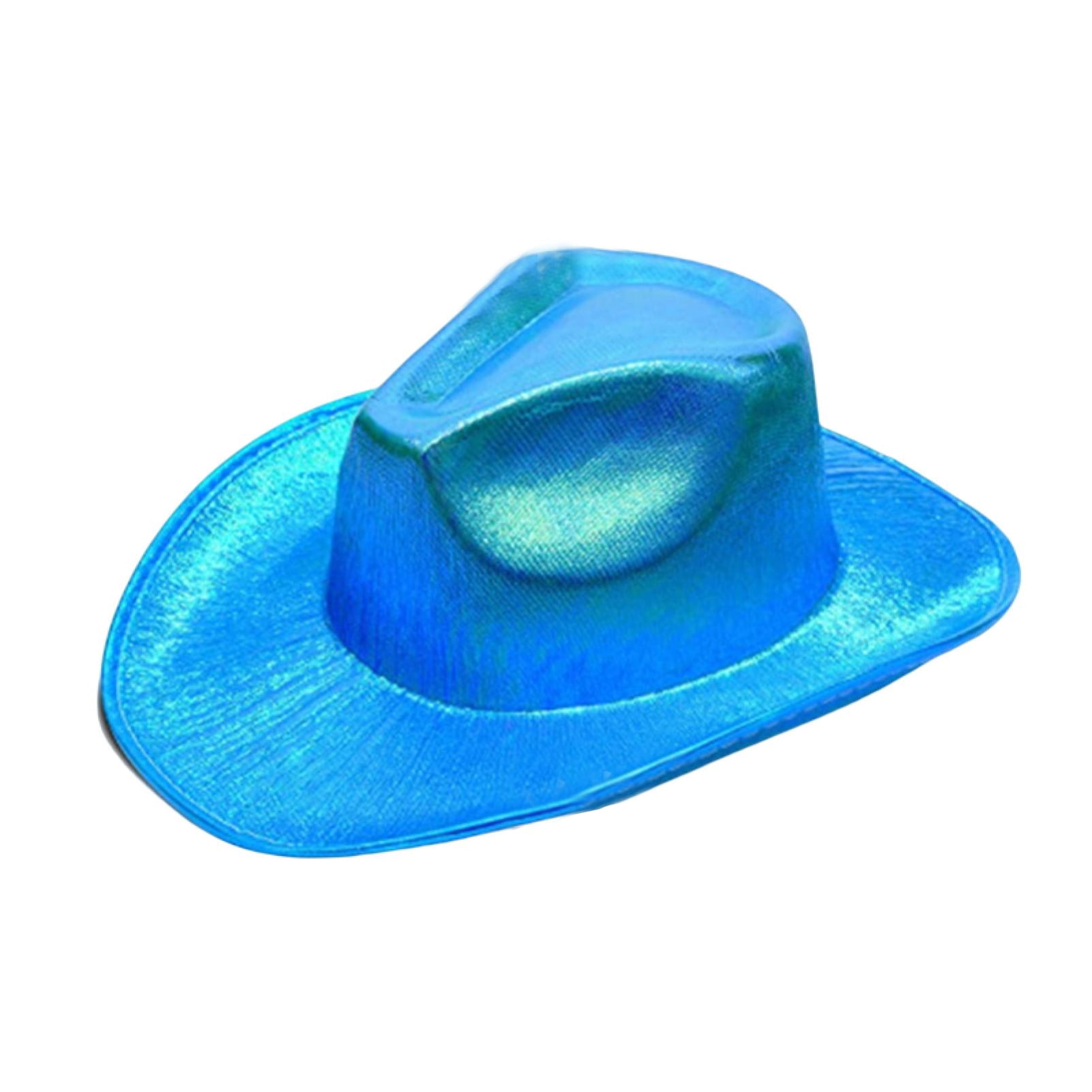 Women Party Hat - Bright Color Concave Top Wide Brim - Glossy Surface ...