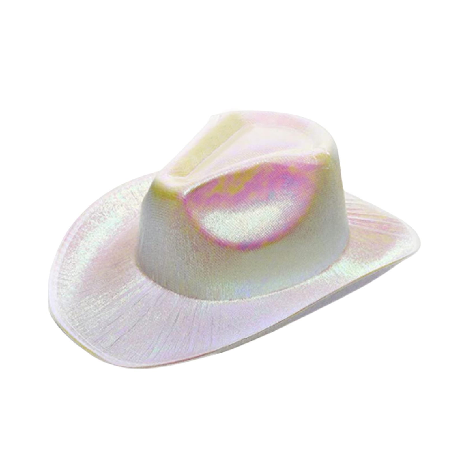 Women Party Hat - Bright Color Concave Top Wide Brim - Glossy Surface ...