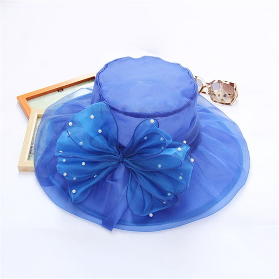 Women Pearl Mesh Fascinator Hat Bridal Wedding Tea Party Cap, Elegant ...
