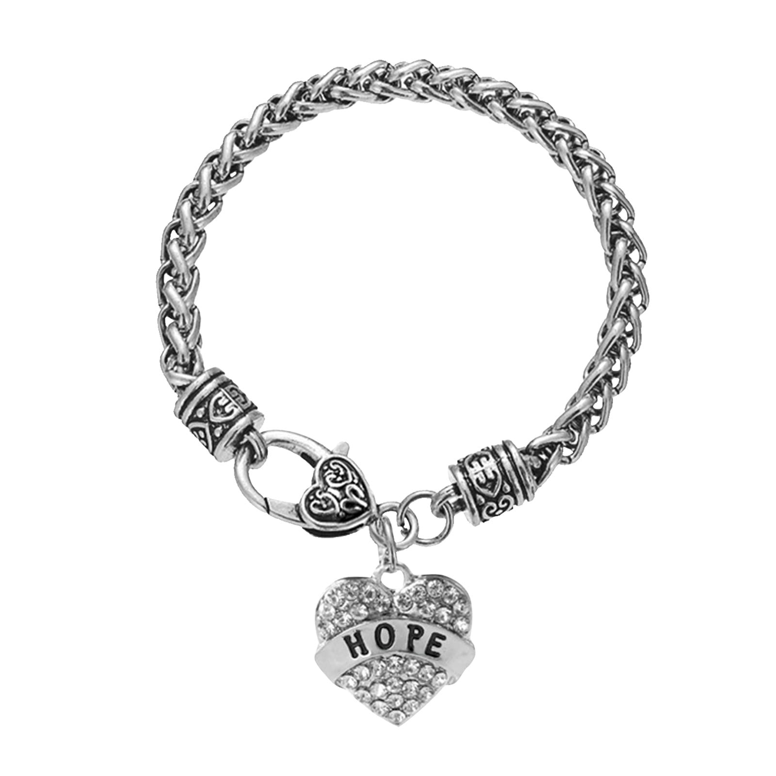 Women Pearl Necklace Bracelet Family Friends Love Heart Ceystal ...