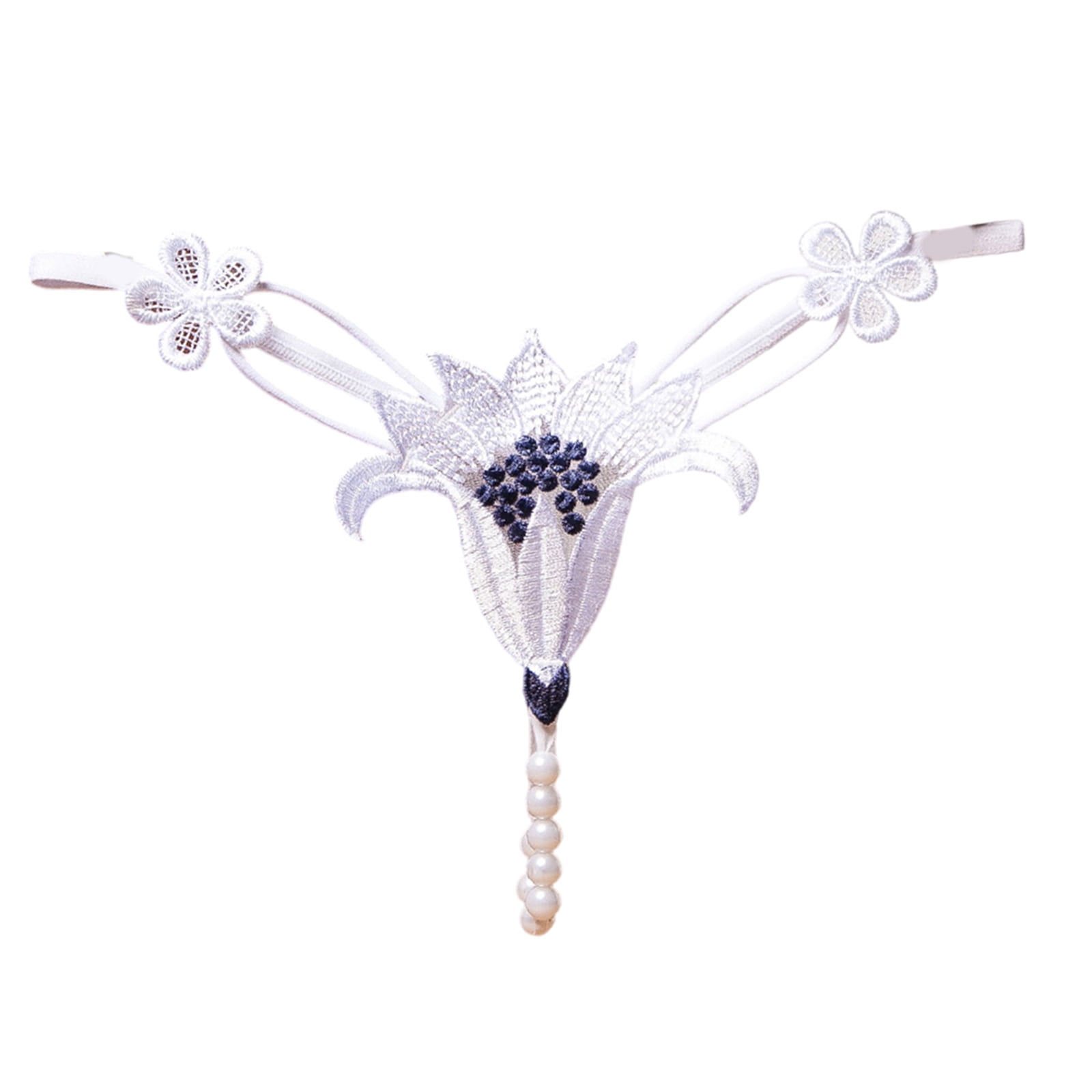 Women Pearls Massage G-String Thong Panty Pearls Beads Panties ...