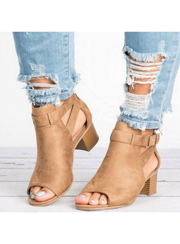 Women's Peep Toe Booties