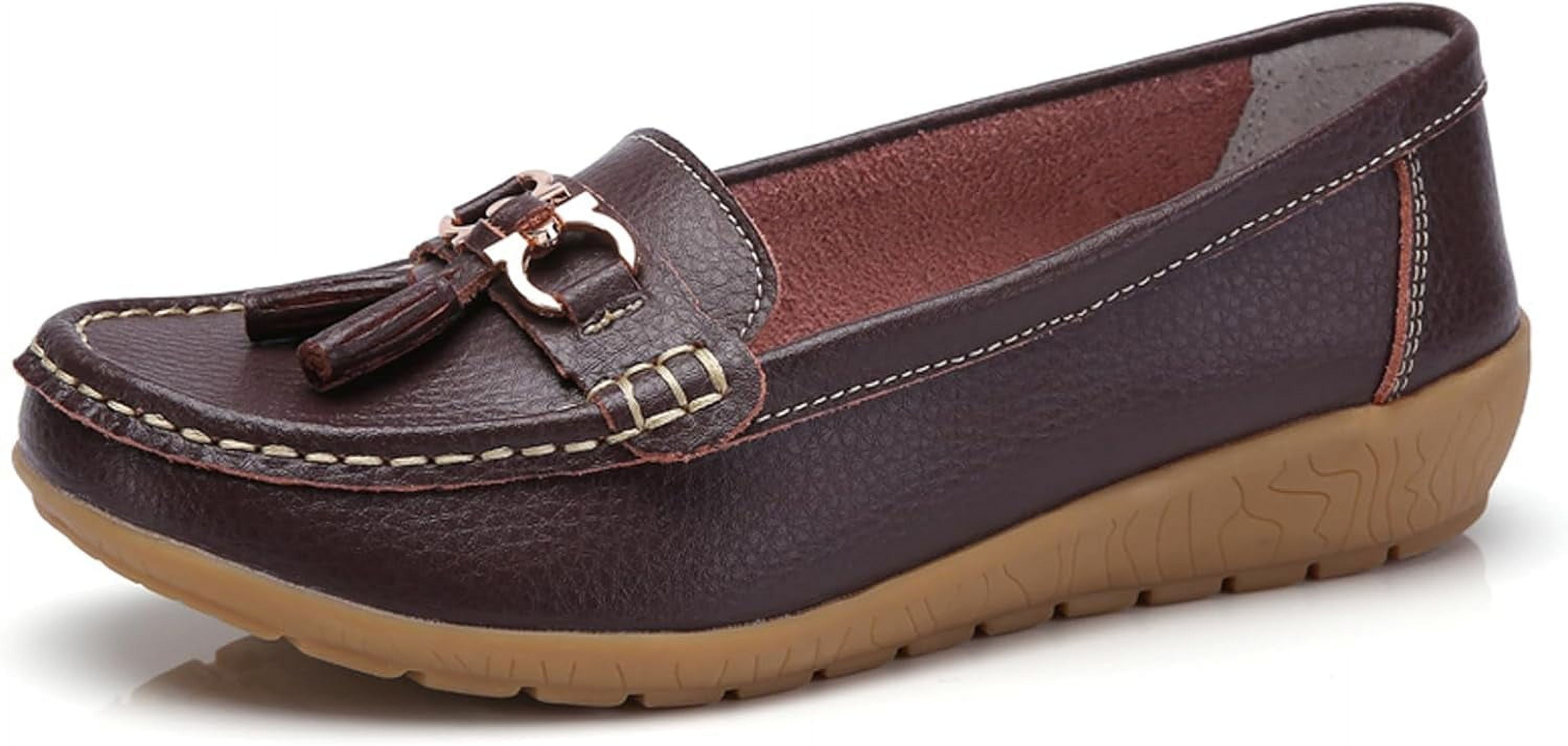 Women Penny Loafer Casual Comfort Slip on Shoes Walking Flat Driving ...