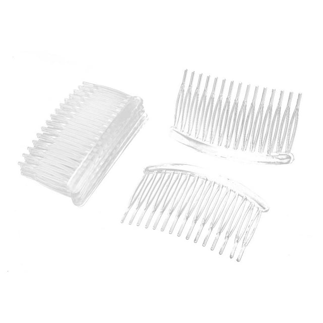 Women Plastic Handmade 15 Teeth Comb Hair Pin Clip Hairdressing Clamp ...