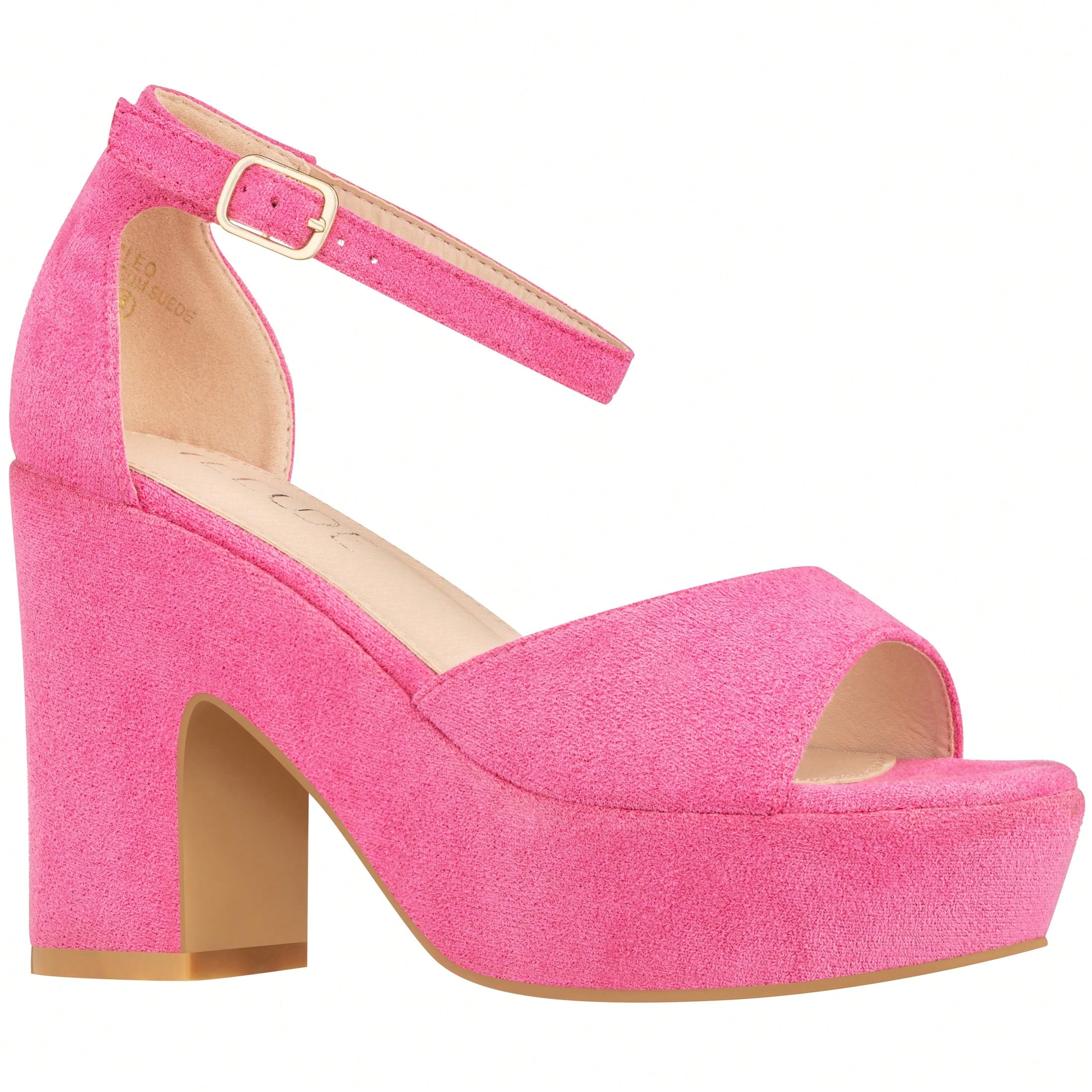 Women Platform Chunky Heeled Sandals Ankle Strap Sexy Open Toe Heels ...