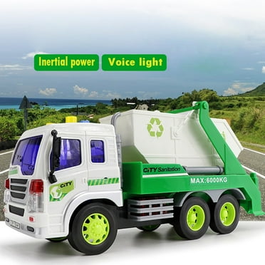 Tonka Classic Mighty Mixer Garbage/Recycling Truck with Lights, Sounds ...