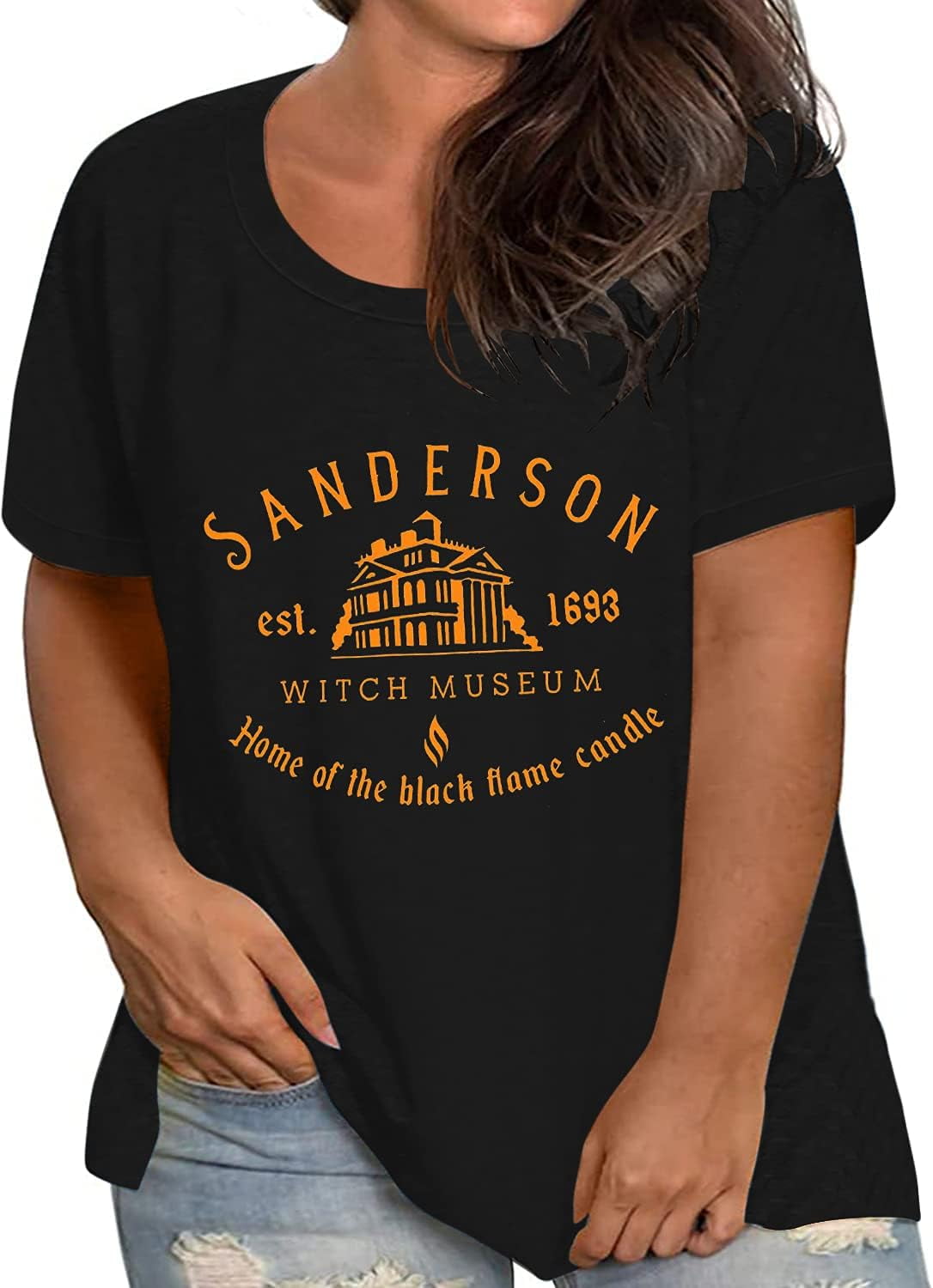Women Plus Size Halloween Hocus Pocus T-Shirt Vintage Sanderson Witch ...