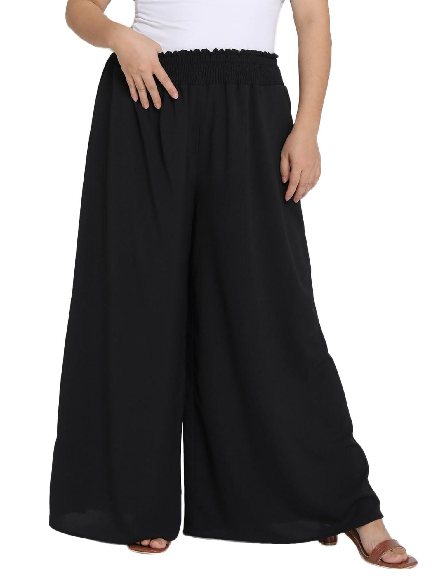 Women Plus Size Palazzo Pants Wide Leg High Waist Casual Lounge Pant Trousers - Walmart.com