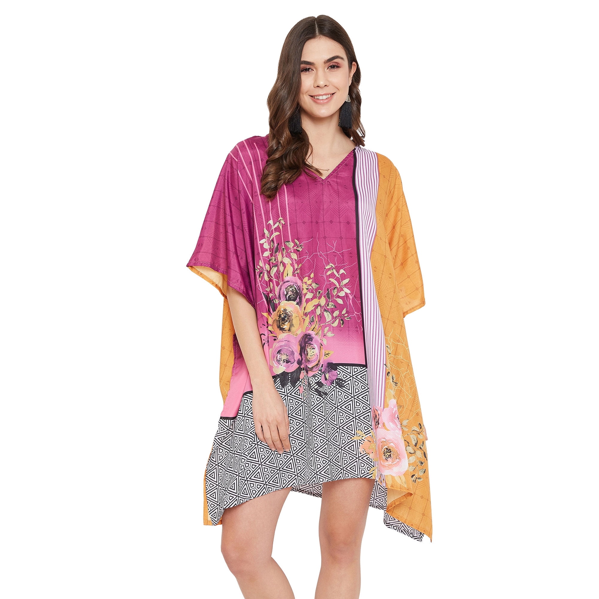Women Plus Size Short Tunic Dress for Women Casual Polyester Short ...