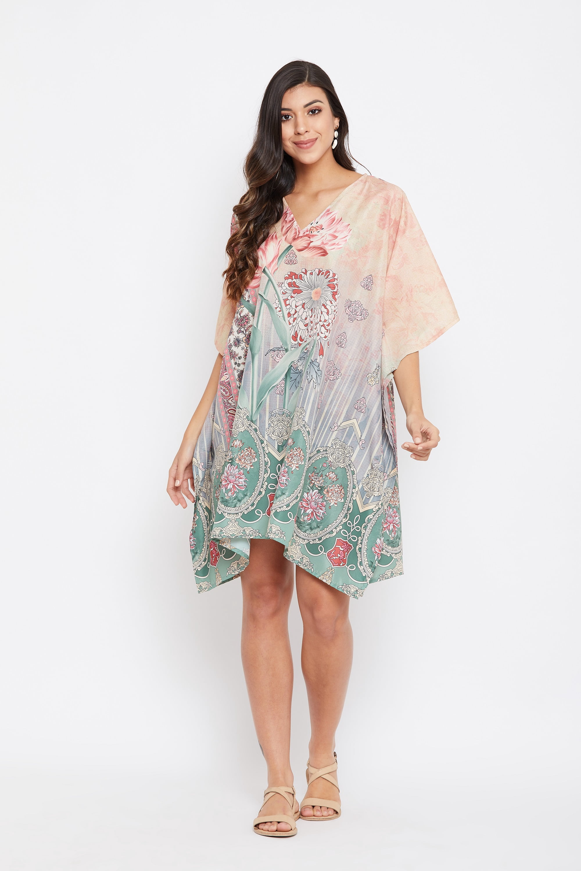Women Plus Size Short Tunic Dress for Women Casual Polyester Short ...