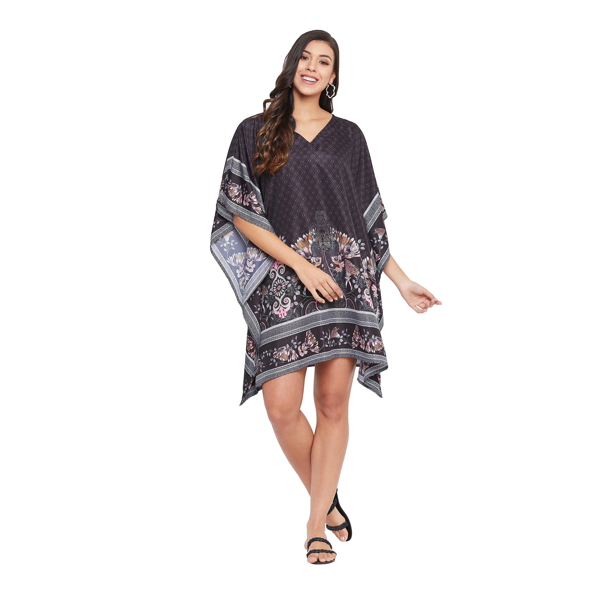 Women Plus Size Short Tunic Dress for Women Casual Polyester Short ...