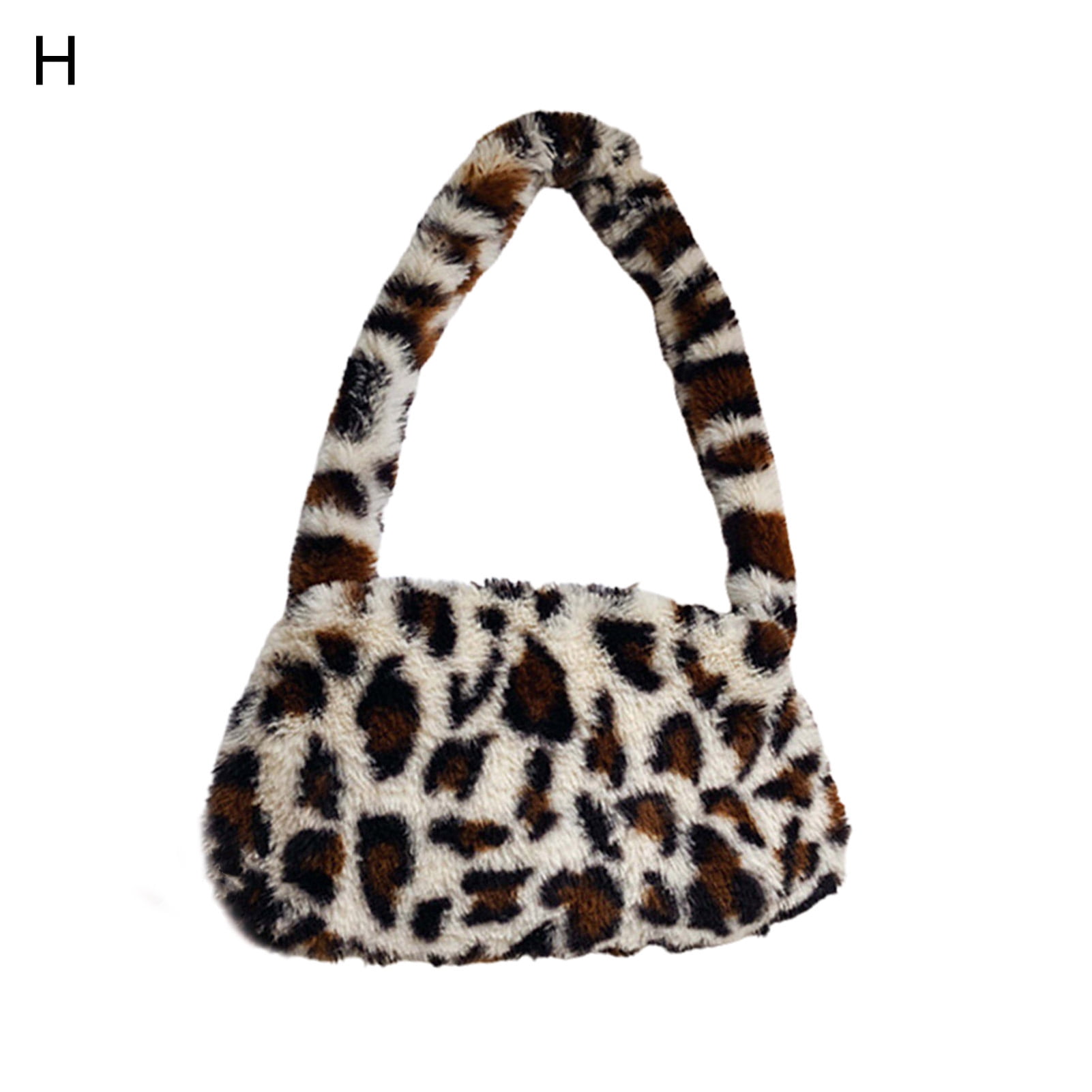 Women Plush Underarm Bag, Ladies Fluffy Shoulder Bag Furry Plush ...
