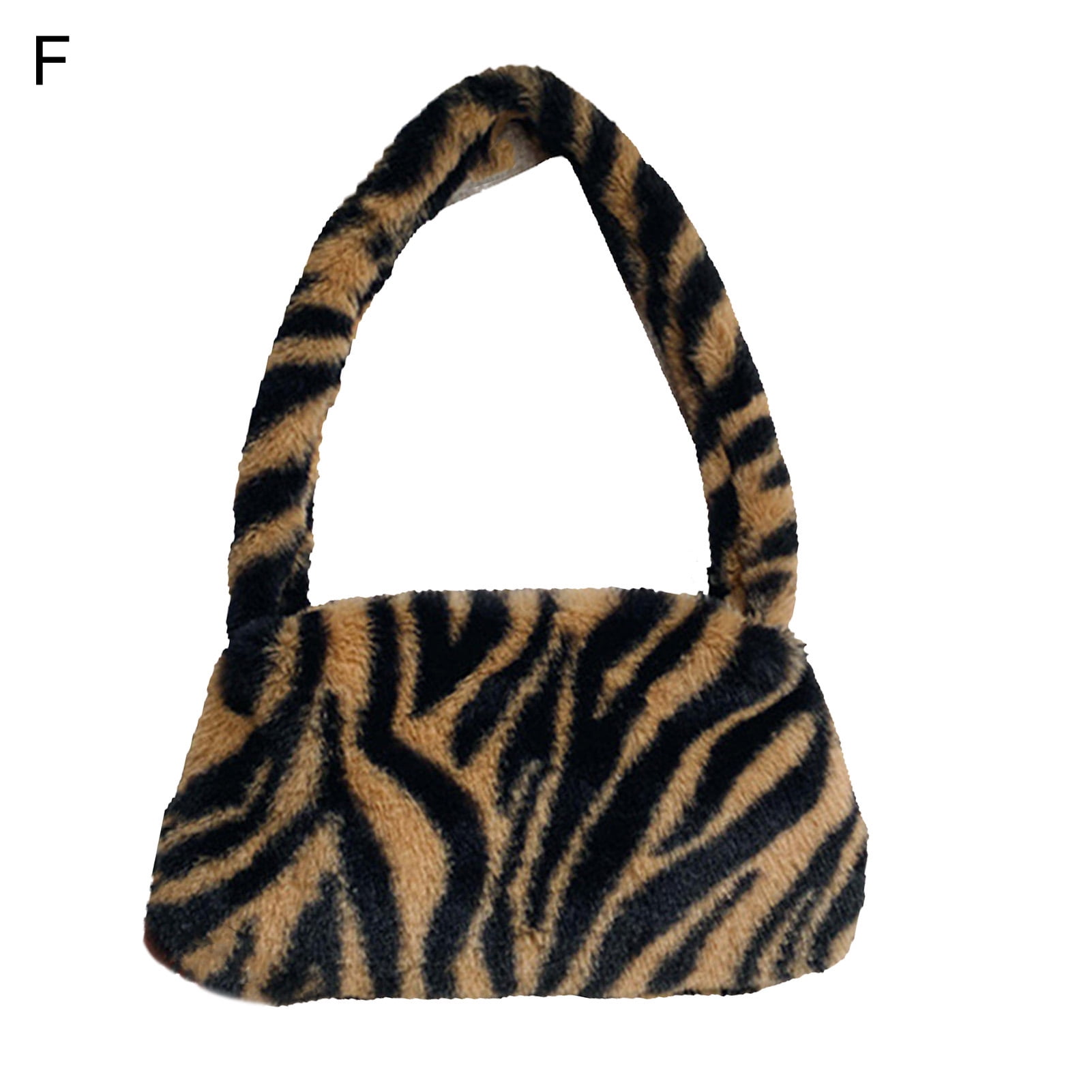 Women Plush Underarm Bag, Ladies Fluffy Shoulder Bag Furry Plush ...