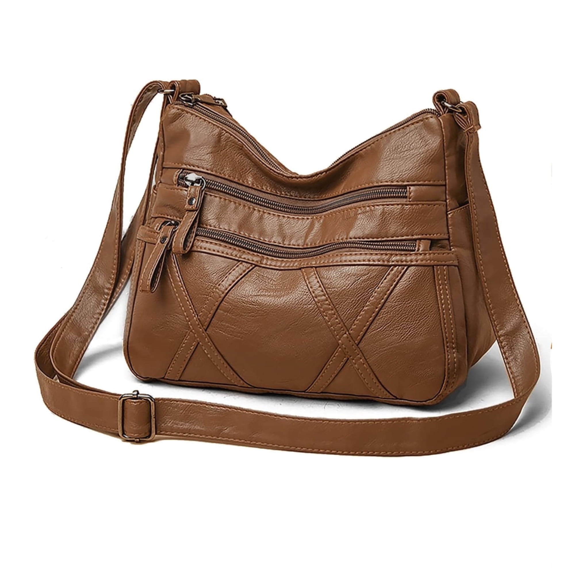 Women Pocketbooks Soft PU Leather Ladies Crossbody Purse Multi Pocket ...