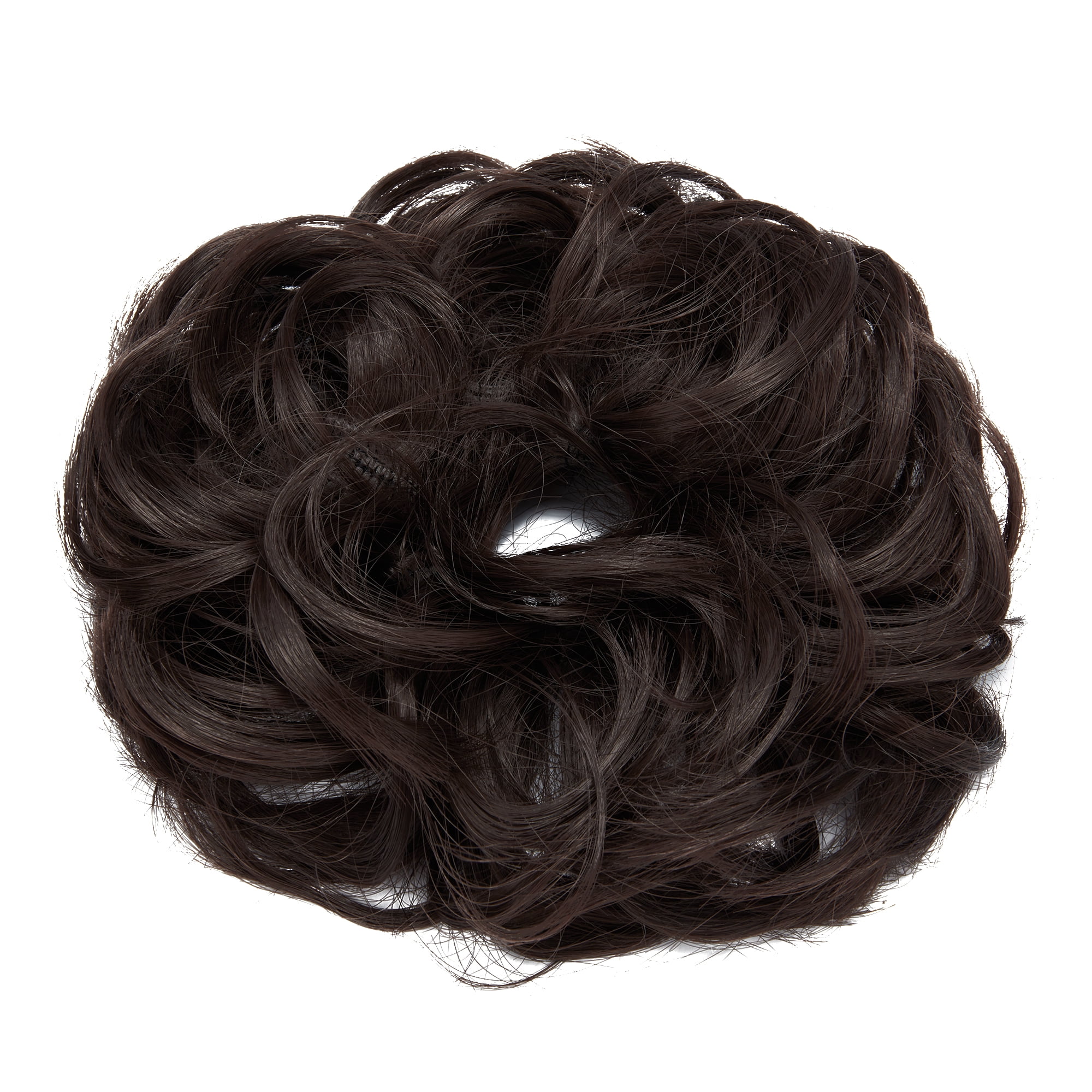 Pony Tail Hair Extension Bun Big Wave Curls Hairpiece Wrap Chignon ...