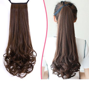 XIAQUJ Short Big Wave Wig Ponytail Women's High Ponytail Fluffy Short ...