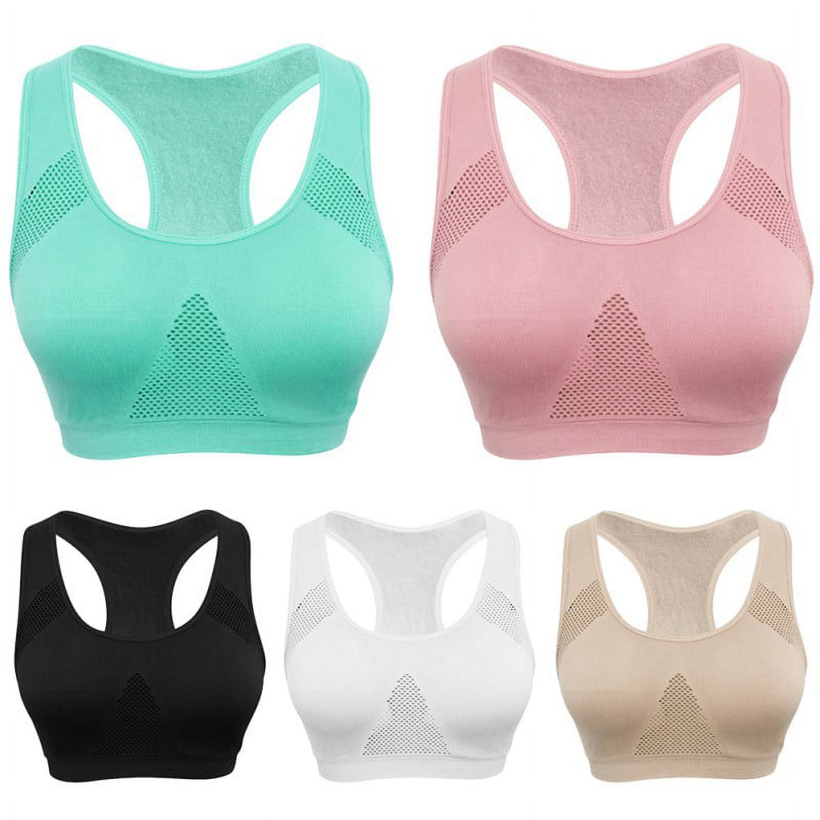 Women Professional Absorb Sweat Top Sports Bra Mesh Breathable Bra Push