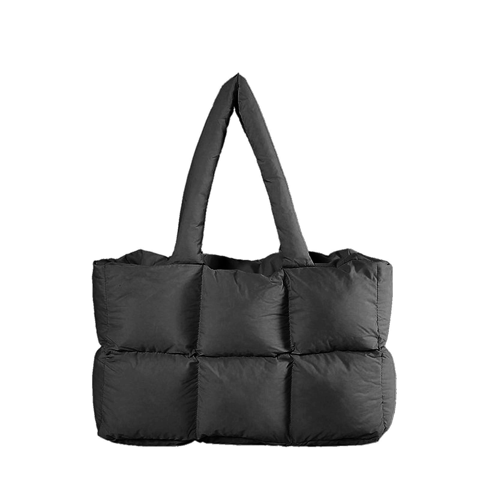 Women Puffer Bag Quilted Bag Lightweight Puffy Tote Bag Soft Puffer Big ...