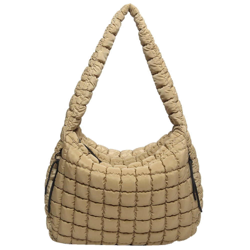 Women Puffer Shoulder Bag Fashion Bubble Bag Padding Hobo Bag for ...