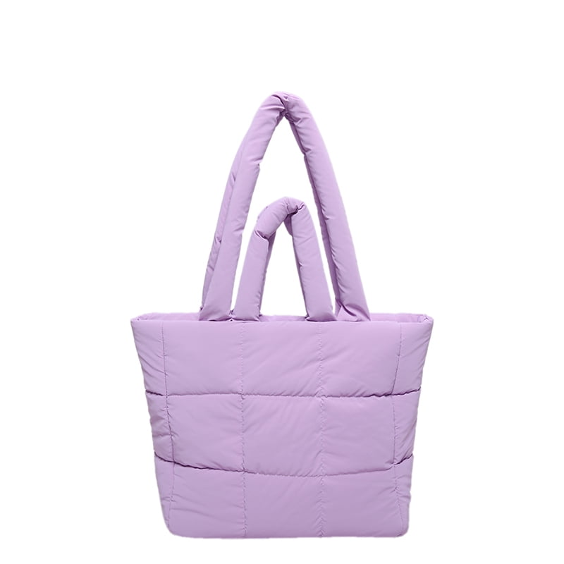 Women Puffer Tote Bag Fashion Shoulder Bag Quilted Tote Purse Outdoor ...