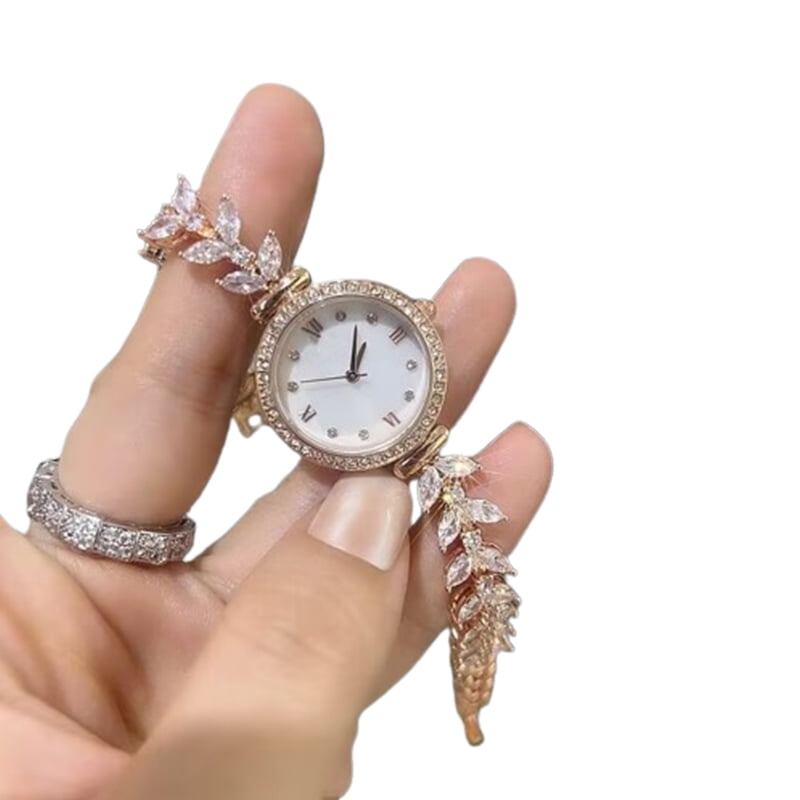 Women Quartz Watches Wrist Strap Round Watch Artificial Crystal ...