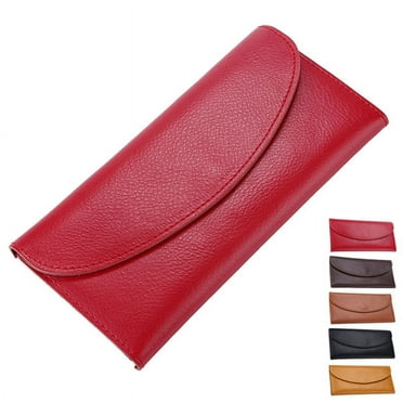 Sendefn Women Leather Wallets RFID Blocking Clutch Card Holder Ladies Purse with Zipper Pocket ...