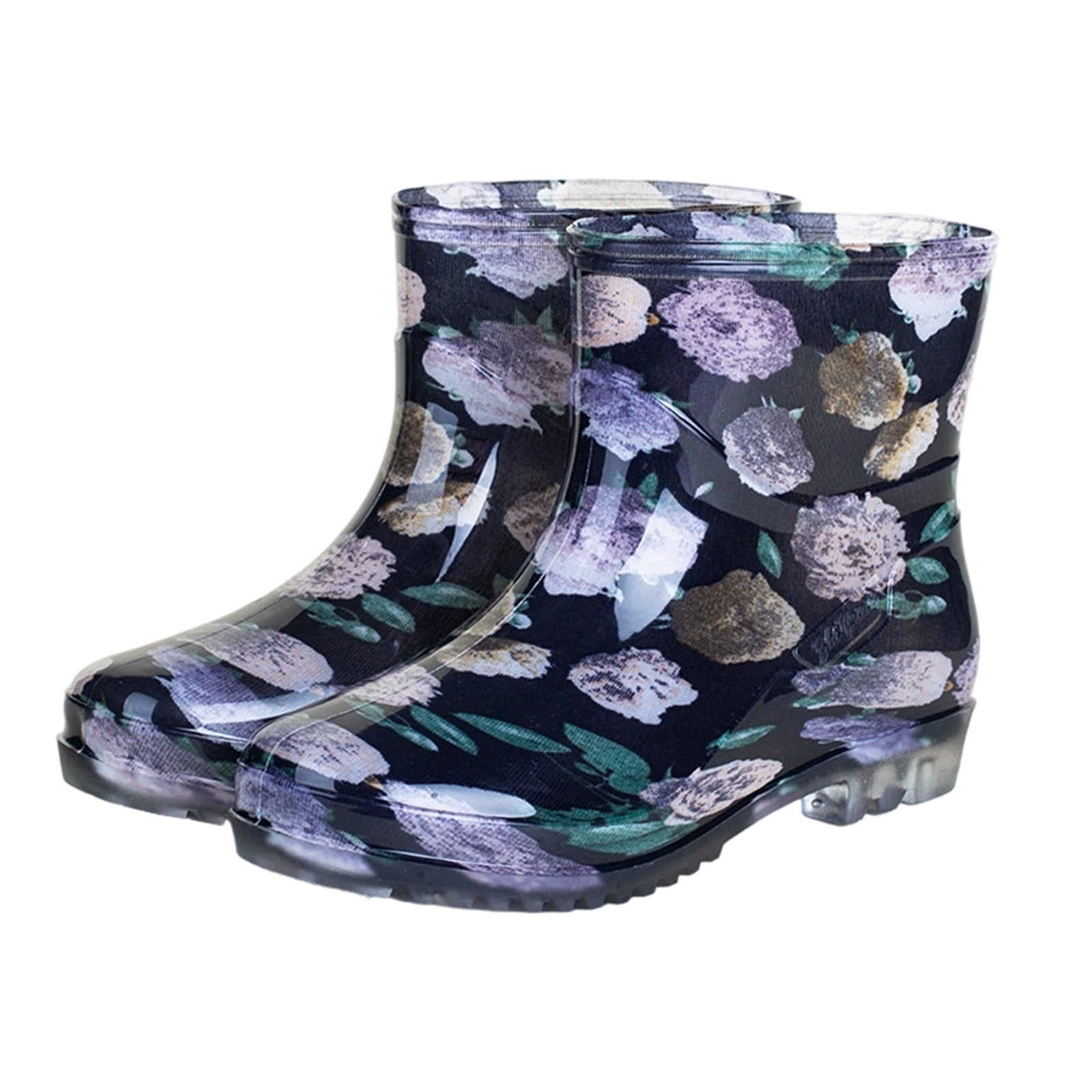 Women Rain Shoes Rain Boots Low Cut Slip Rubber Sole Comfortable ...