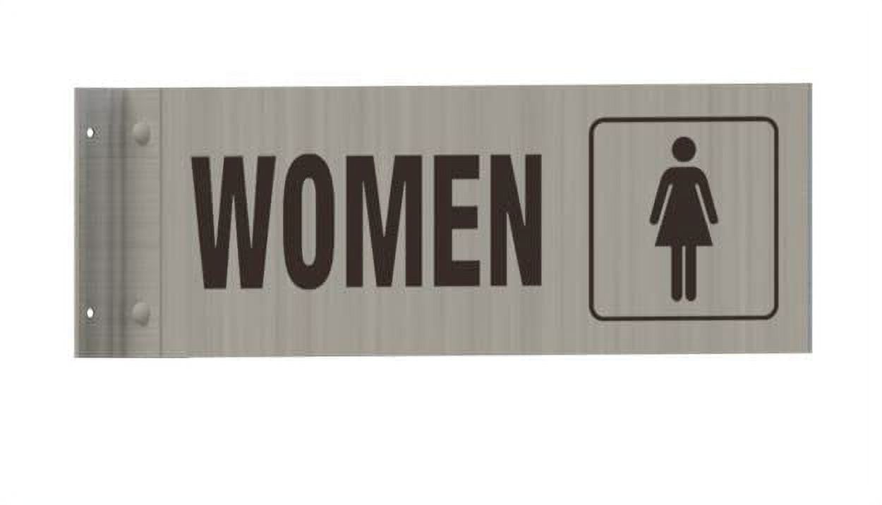 Women Restroom Sign -Two-Sided/Double Sided Projecting, Corridor and ...
