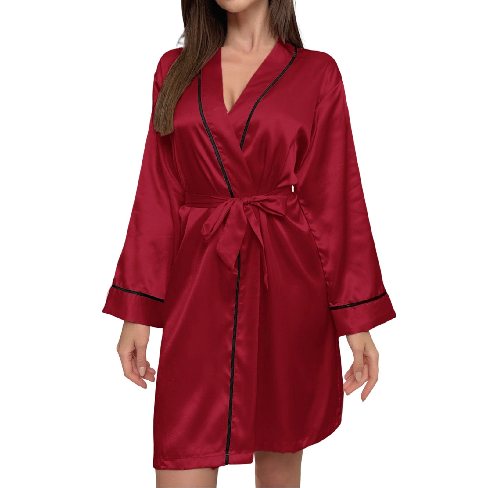 Women Robes Silk Kimono Dressing Gown Bridesmaid Wedding Party ...
