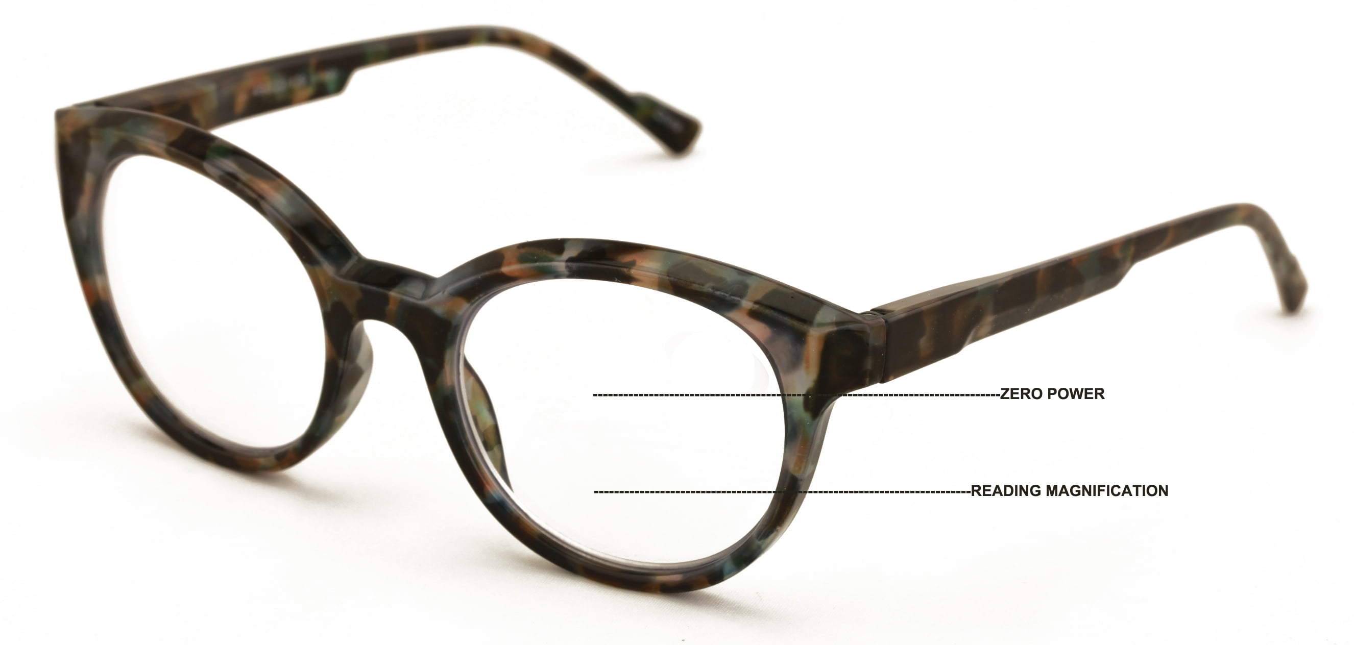 Women Round Progressive Clear Bifocal Reading glasses - No Line or ...