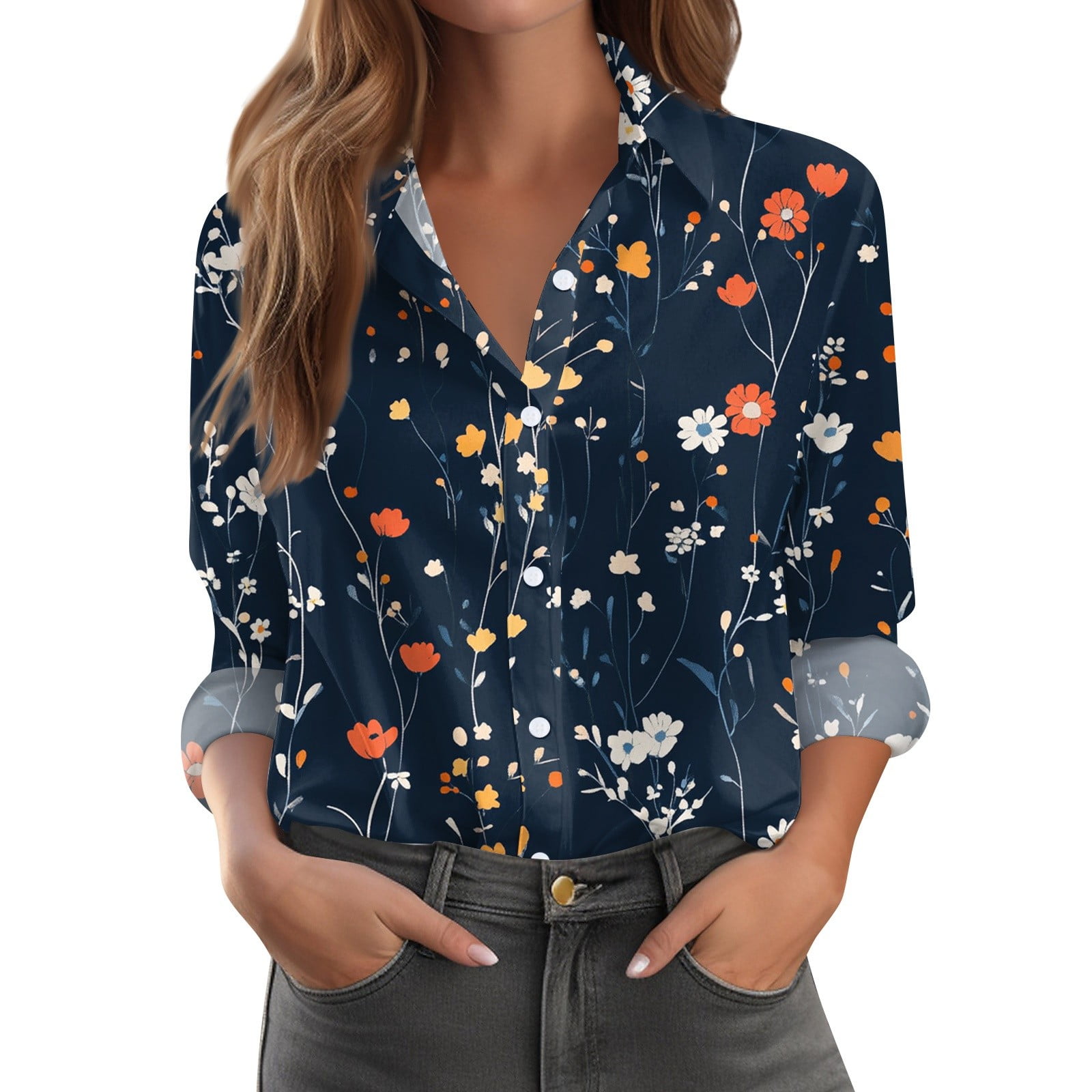 Women'S Button Down Tops - Walmart.com