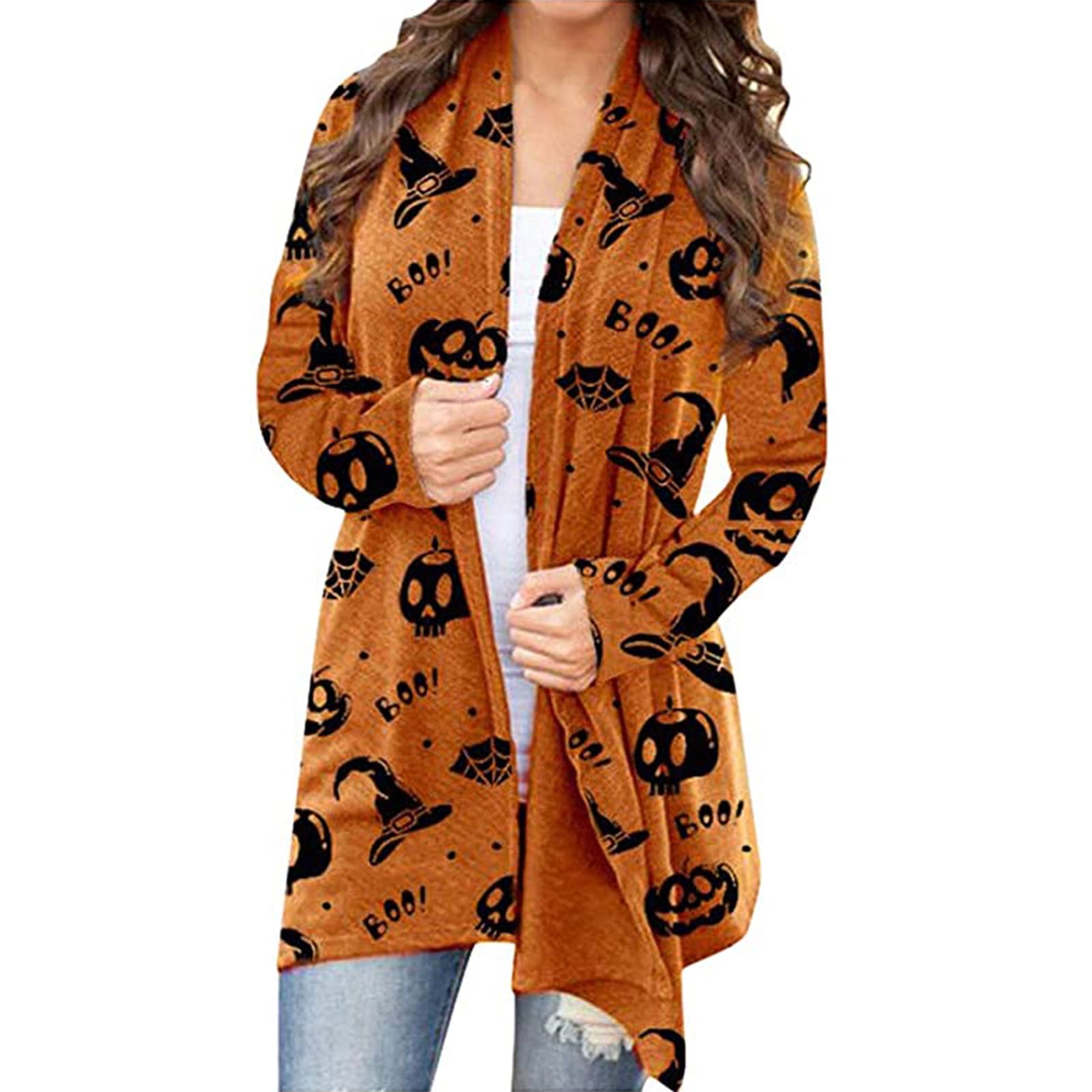 ALEXTREME Women's Halloween Elements Open Front Knit Cardigan ...