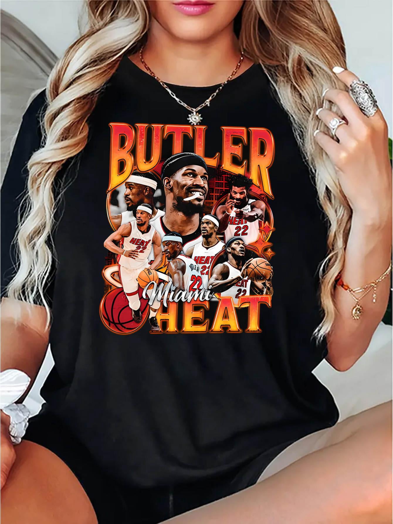 Women'S Casual Basketball Player Portrait Graphic T-Shirt, Polyester ...