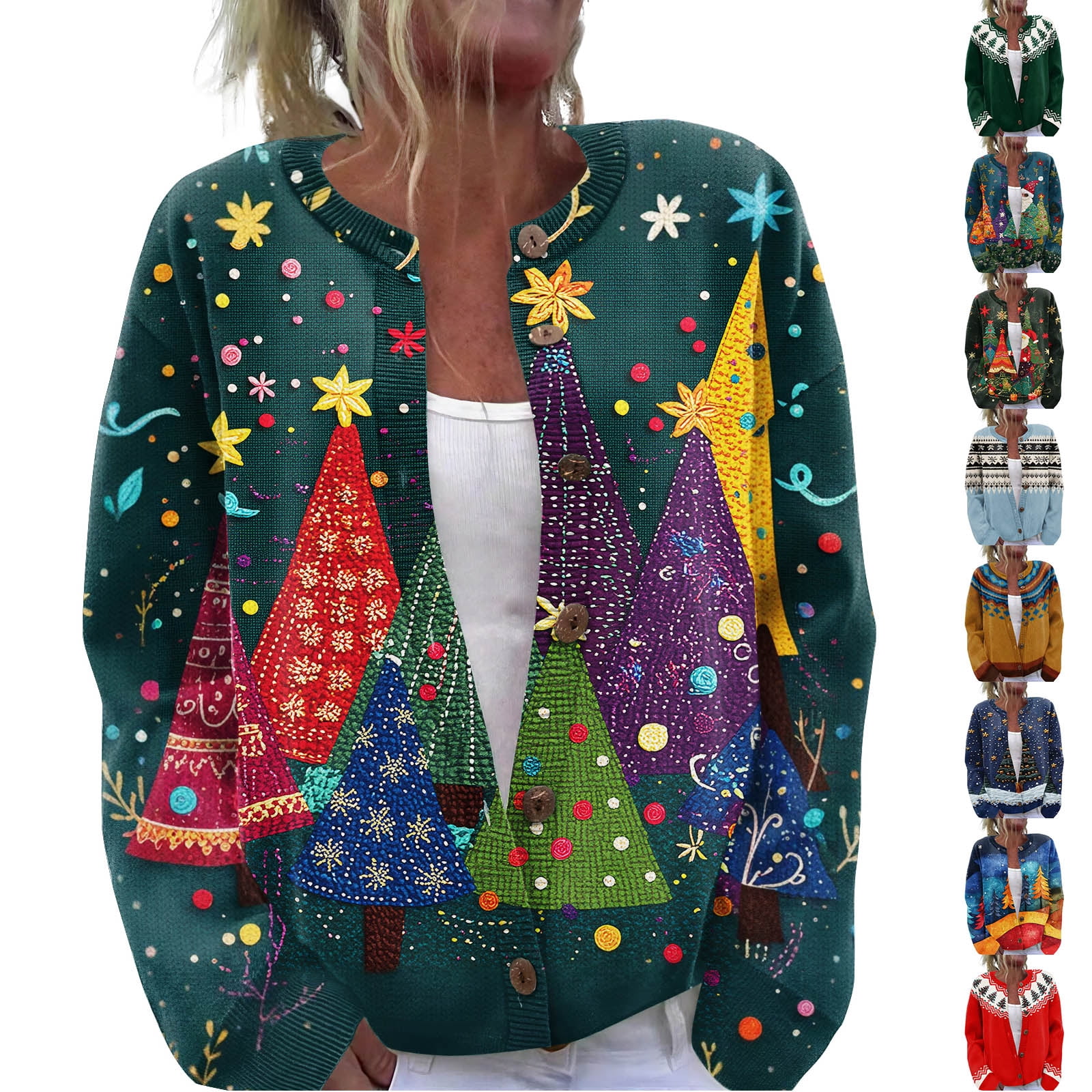 Women'S Christmas Sweater Cute Fun Christmas Sweater Fall And Winter ...
