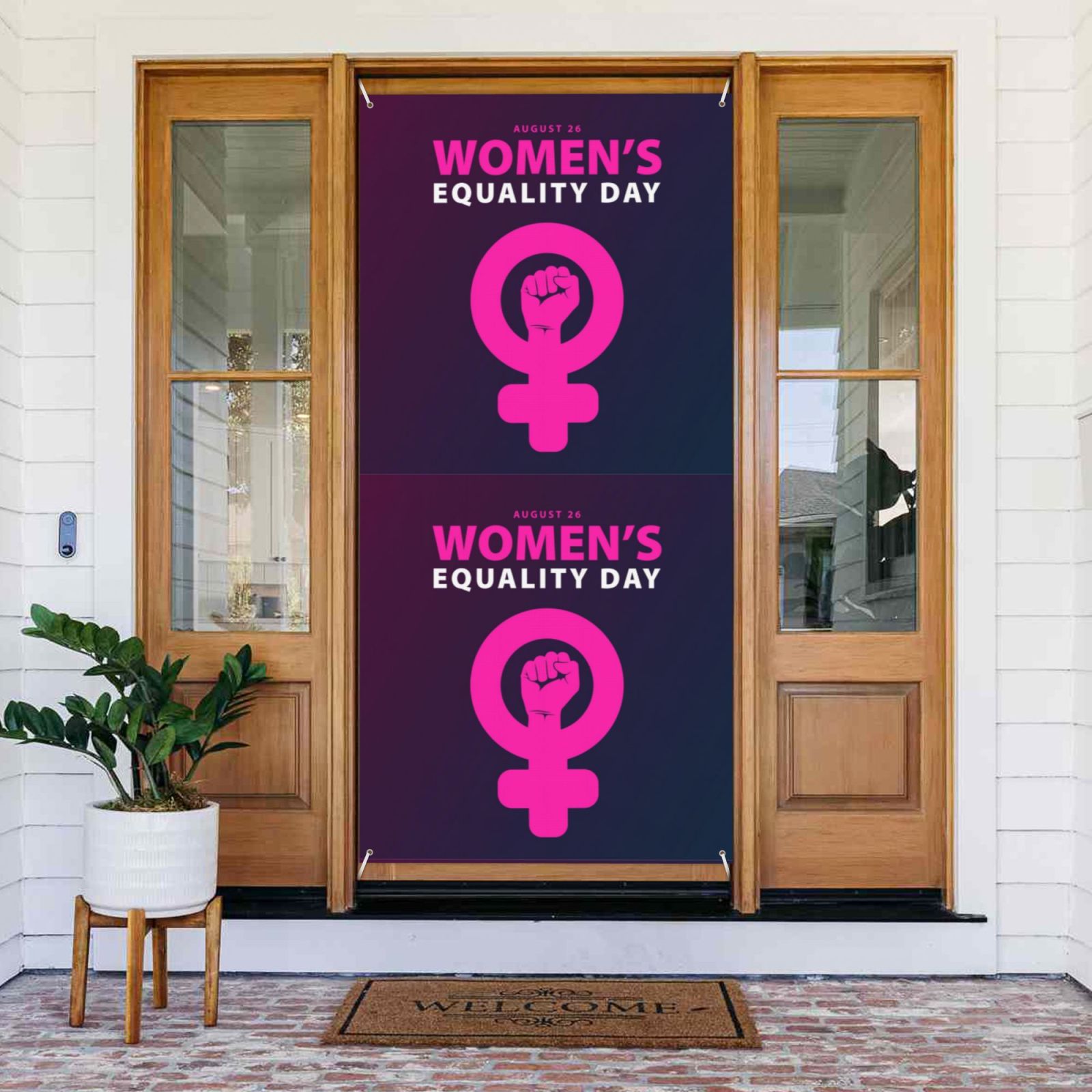 Women'S Equality Day 2024 Door Cover Decoration Backdrop Banner Porch ...