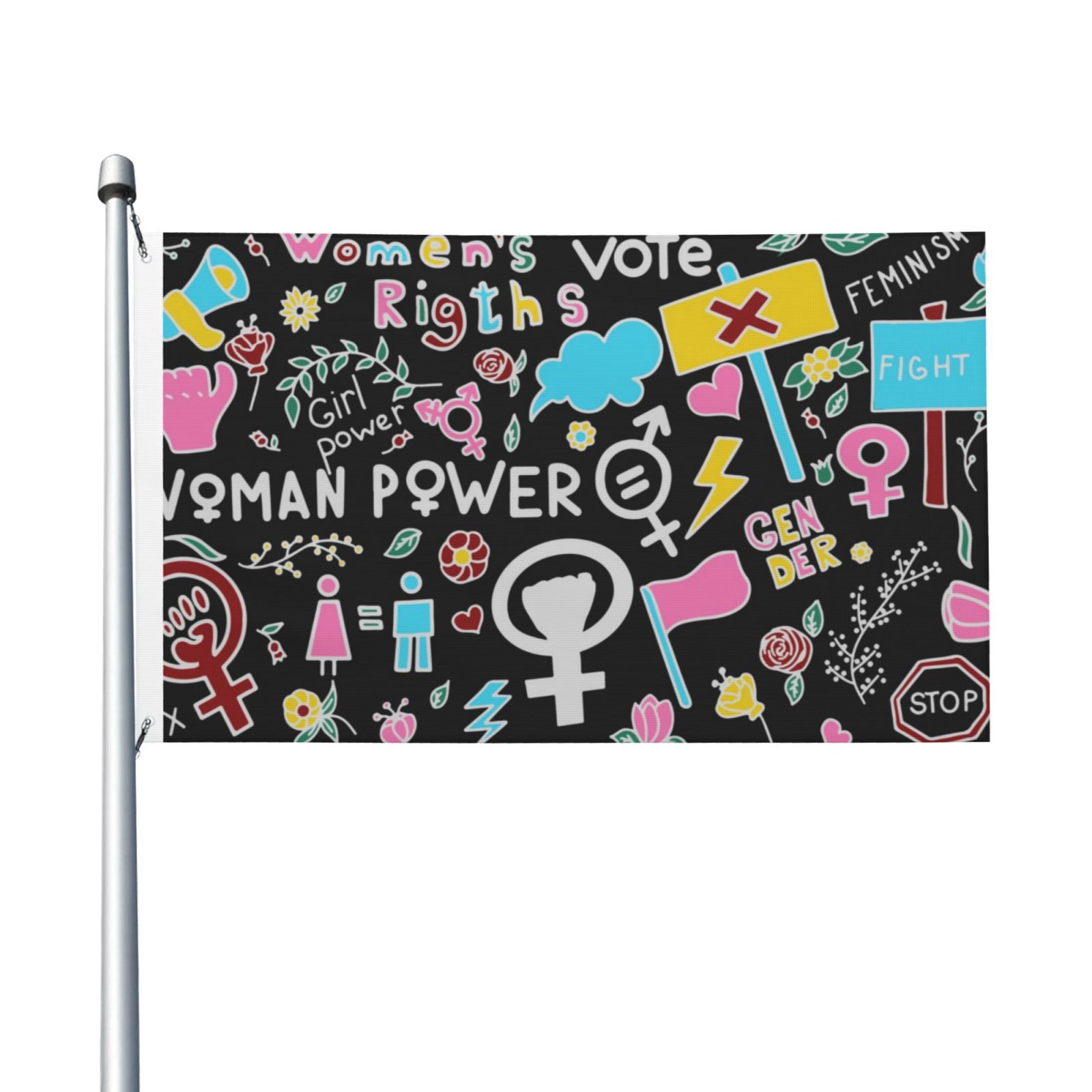 Women'S Equality Day 2024 Garden Flags 3x5 Ft Decoration Double Side ...