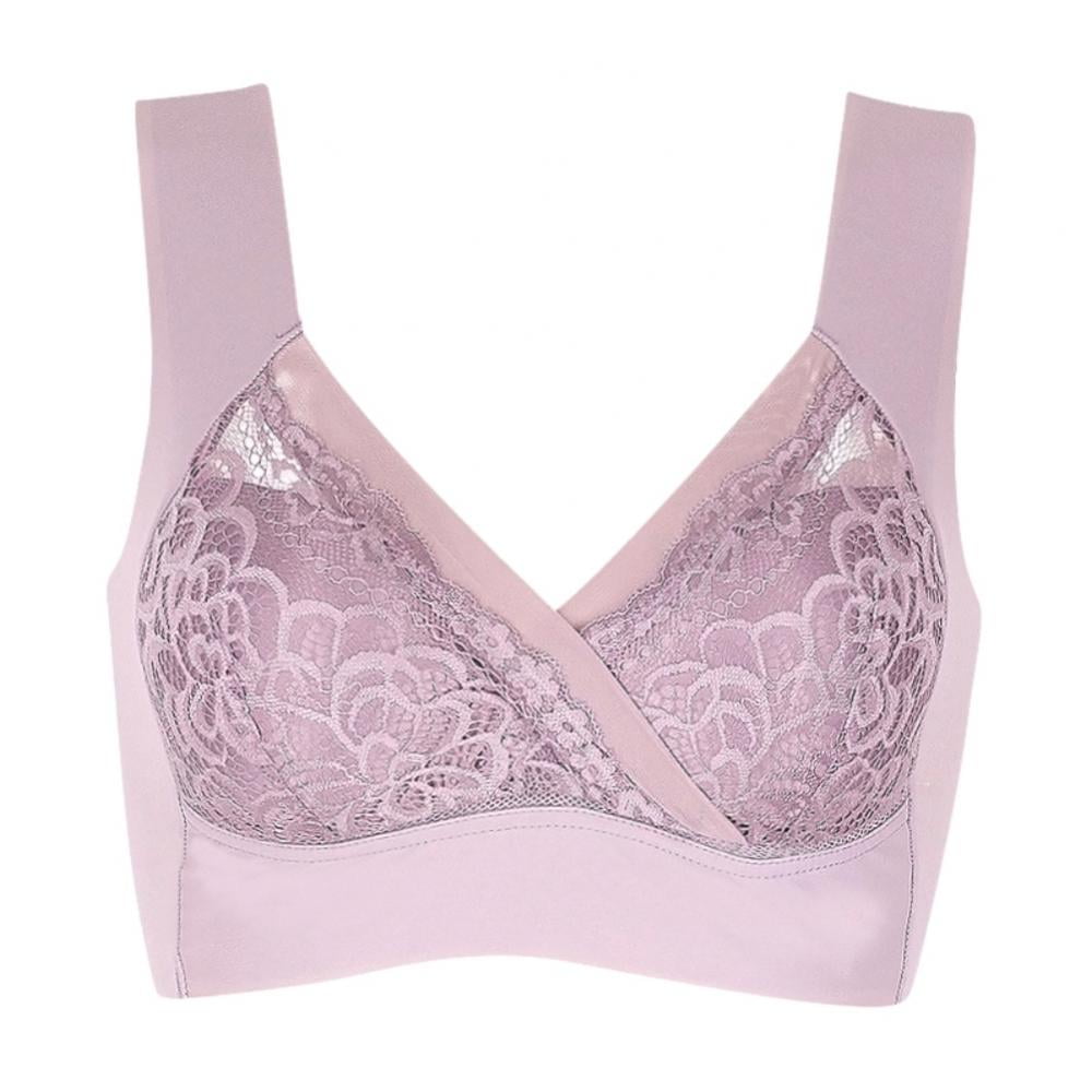Women'S Lace Bra Seamless Thin Cup Floral Lace Bra Plus Size Back ...