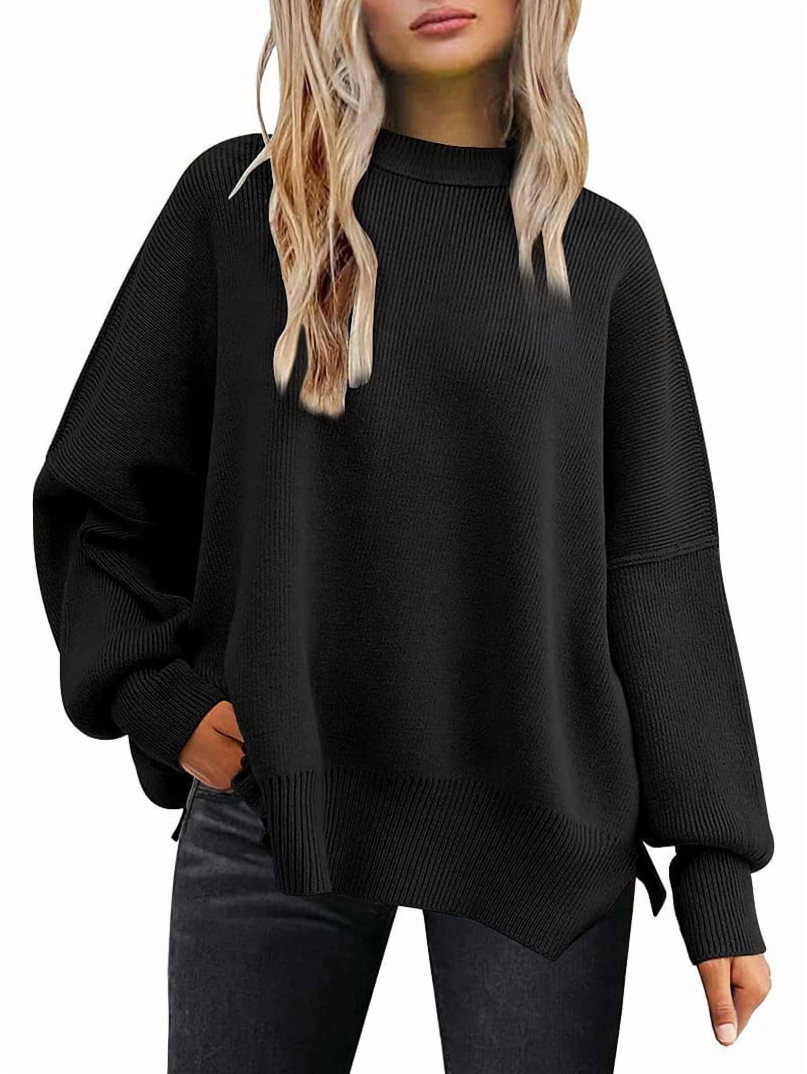 Women'S Oversized Batwing Sweaters 2025 Fall Outfits Trendy Crewneck ...