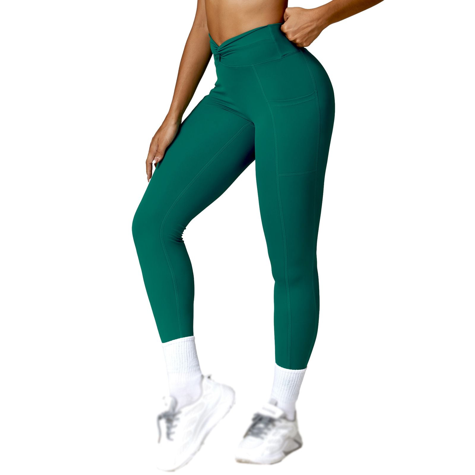 Women'S Quick Dry Crossover High Waisted Hip Lifting Sensation Yoga ...