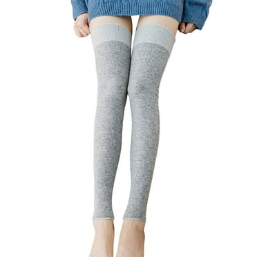 wsevypo Women's Ruffled Lace Patchwork Thigh High Socks with Leg ...