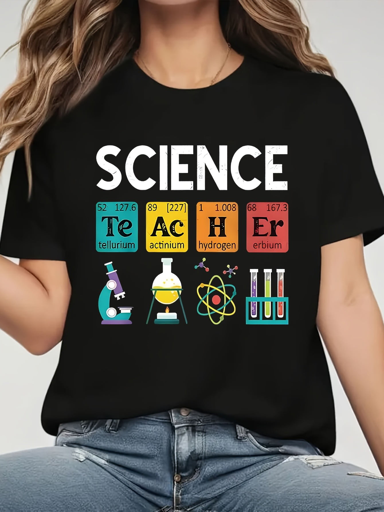 Women'S Science T-Shirt - Elements of Science Design with Periodic ...