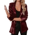 Women'S Sequin Jackets Open Front Blazer Jacket Long Sleeve Sparkly ...