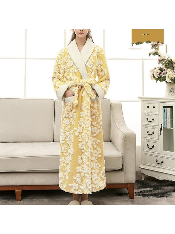 PAVILIA Premium Lightweight Womens Plush Soft Full Length House Robe, Warm Fleece Sherpa ...
