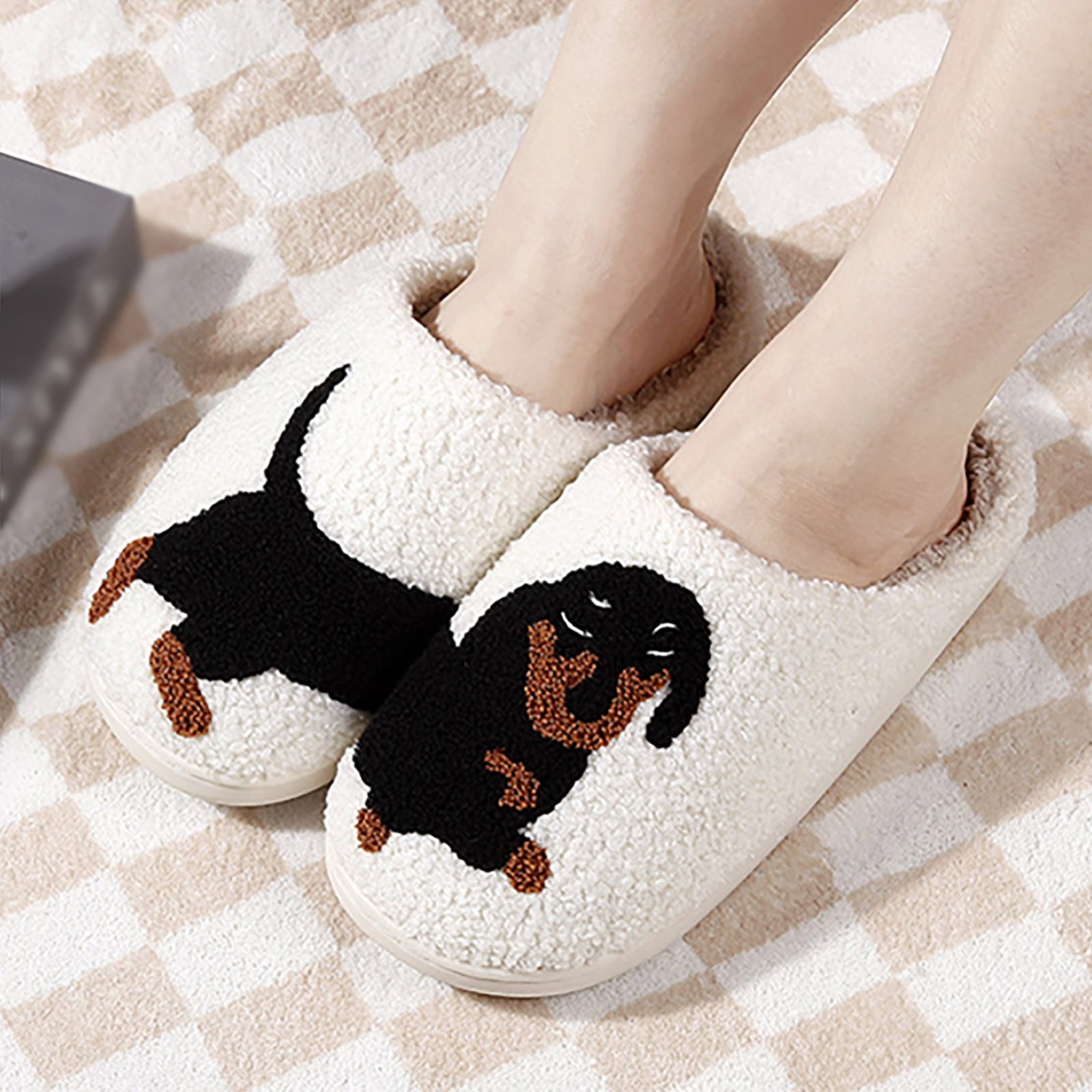 Women'S Slipper Dachshund Matching Pattern Indoor Outdoor House Slipper ...