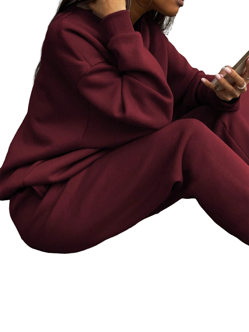 Women'S Sweatsuit Sets 2 Piece Fleece Outfit Half Zip Sweatshirt and ...