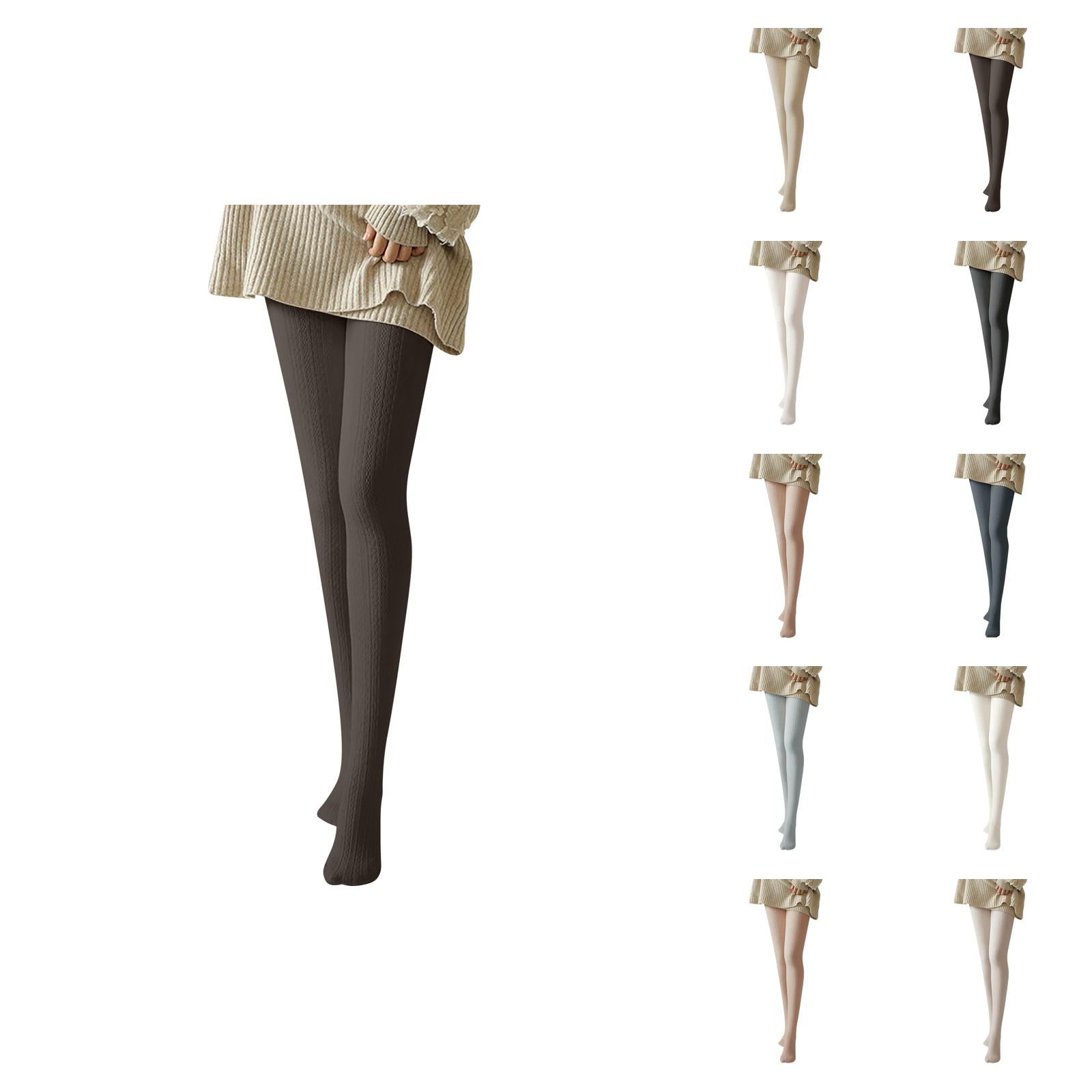Women'S Tights 2026 Fall Winter Cute Cable Knit Soft Leggings Stockings ...